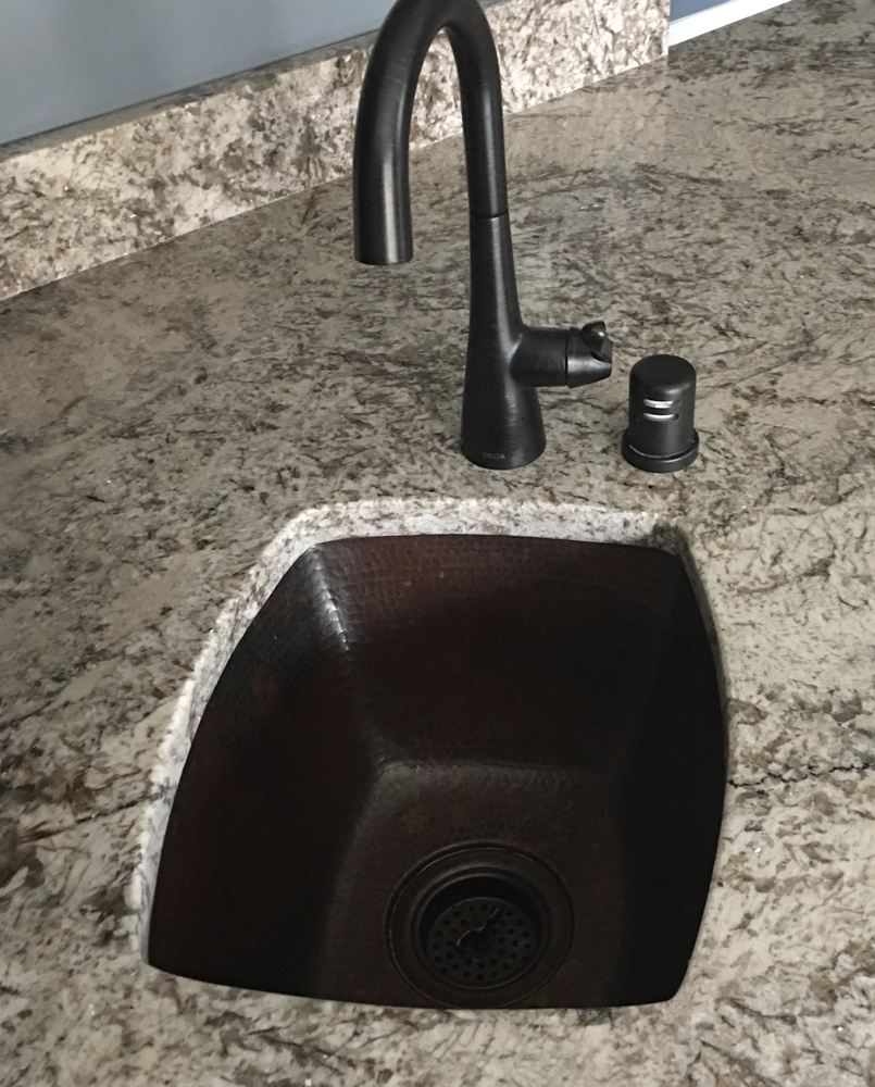 16" Rectangular Copper Bar Prep Sink | Bar Sinks