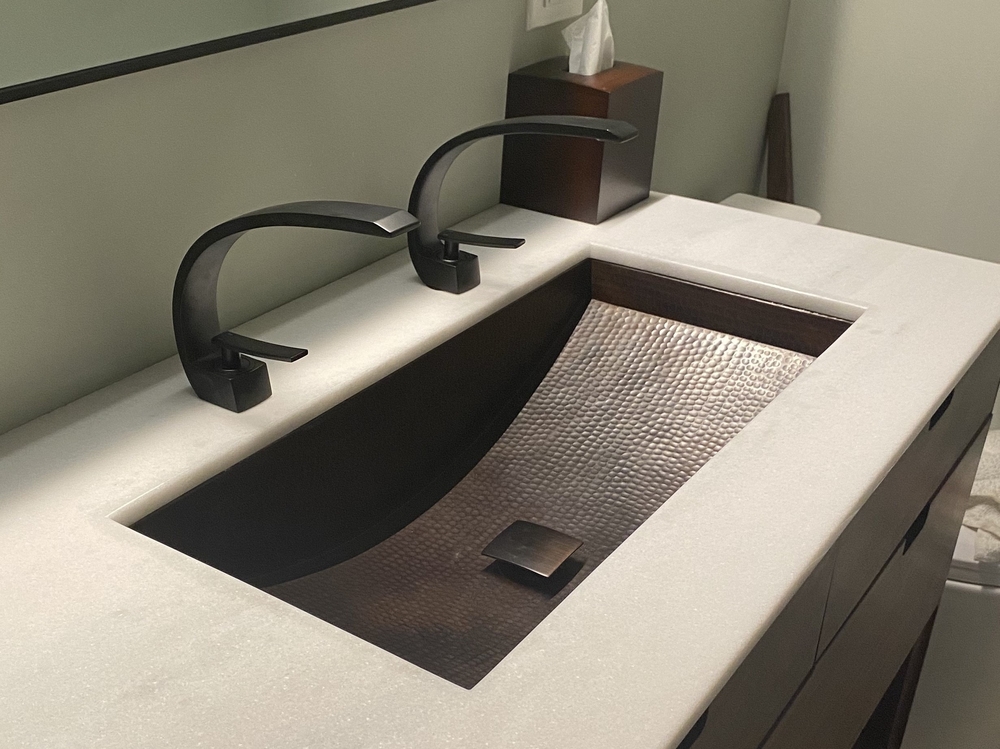 Large Copper Trough Bathroom Sinks Hand Hammered Rustic Design
