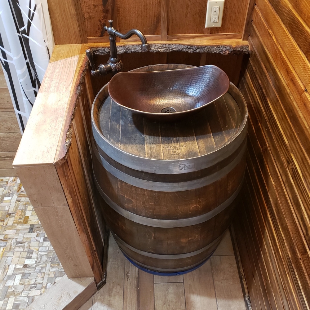 17" Oval Copper Bath Sink Roman Sleigh Design for Small Areas | Vessel ...