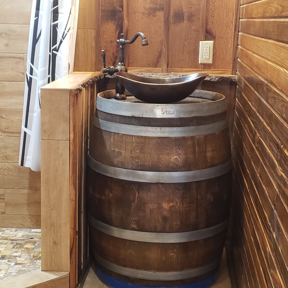 17" Oval Copper Bath Sink Roman Sleigh Design for Small Areas | Vessel ...