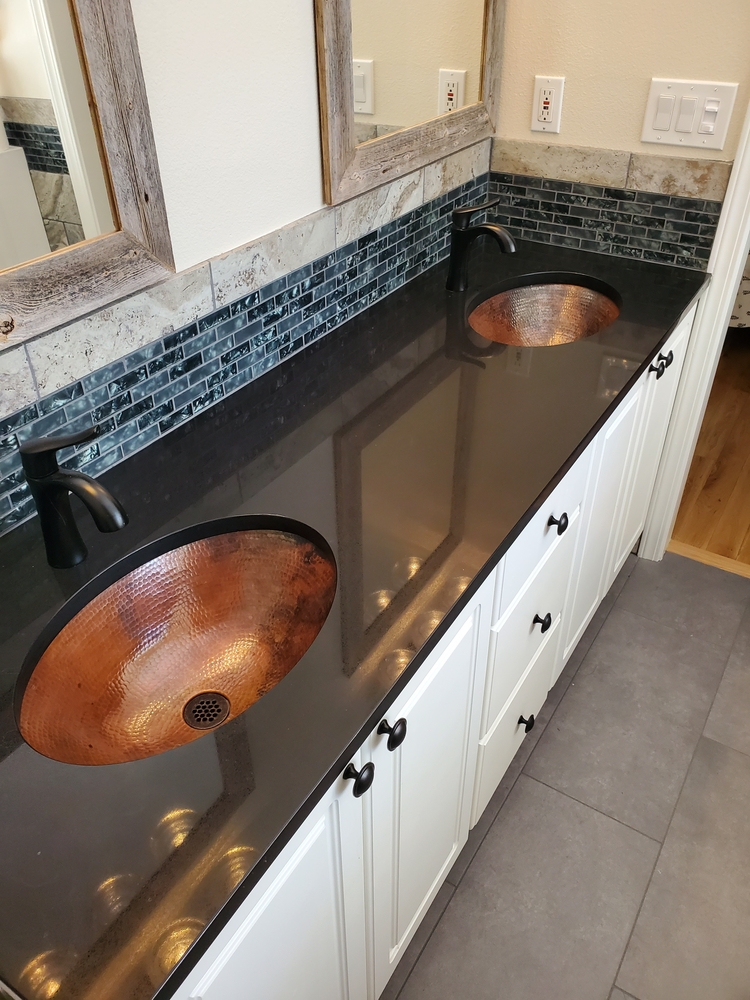 19" Oval Copper Bathroom Sink In Natural Patina | Vanity Sinks