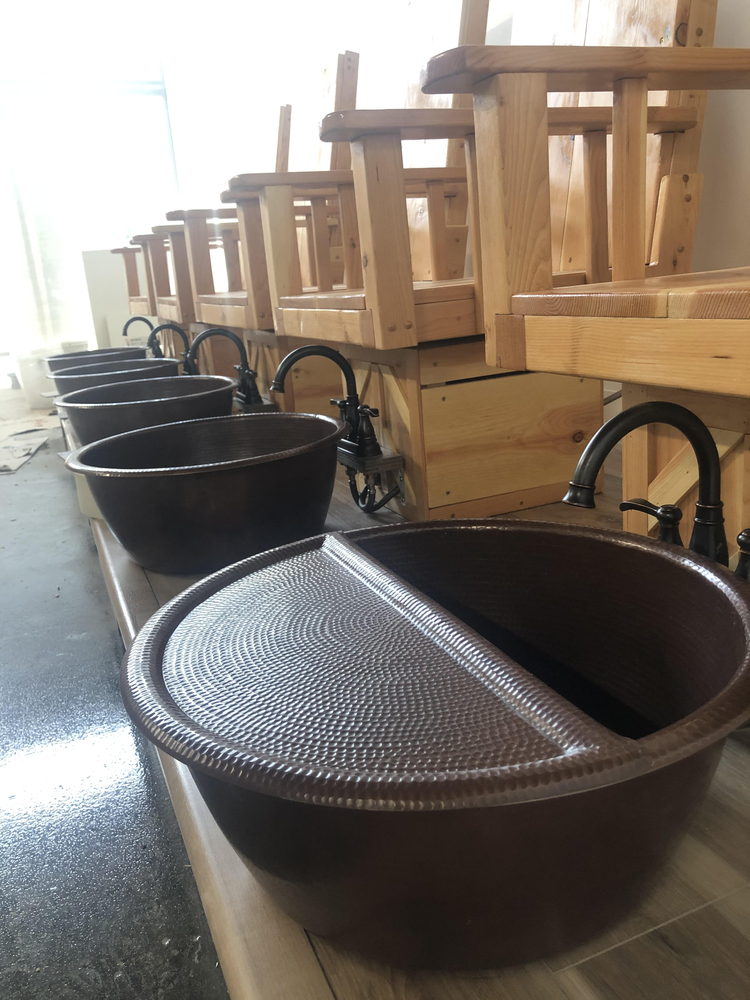 Copper Foot Soaking Pedicure Bowl Spa | Pedicure Bowls