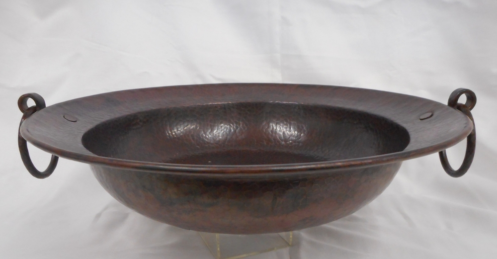15" Round Copper Vessel Cazo Bath Sink with Handles | Sale Items