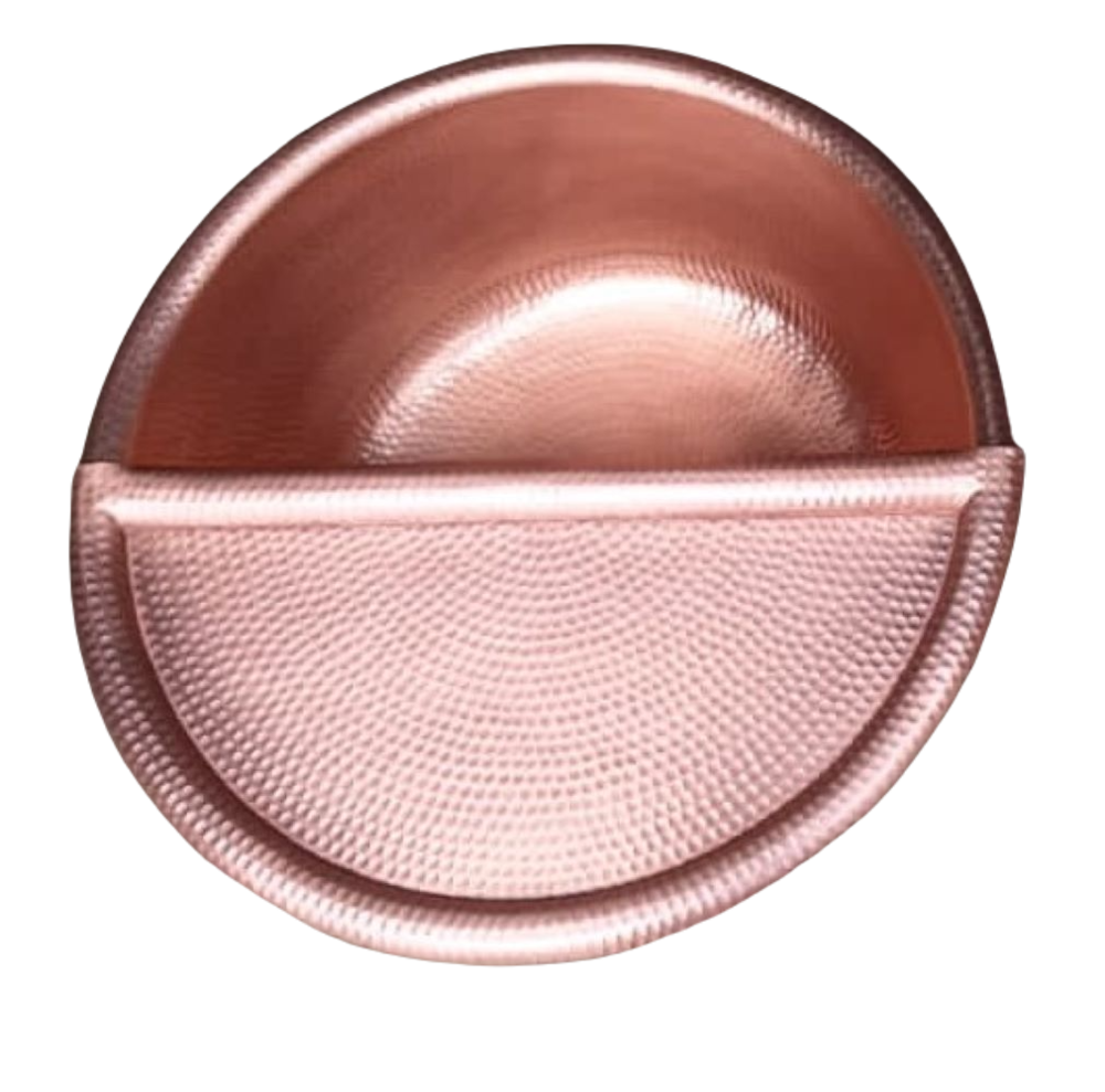 20" Hand Hammered Copper Pedicure Foot Spa with 1-1/2 in Drain Hole