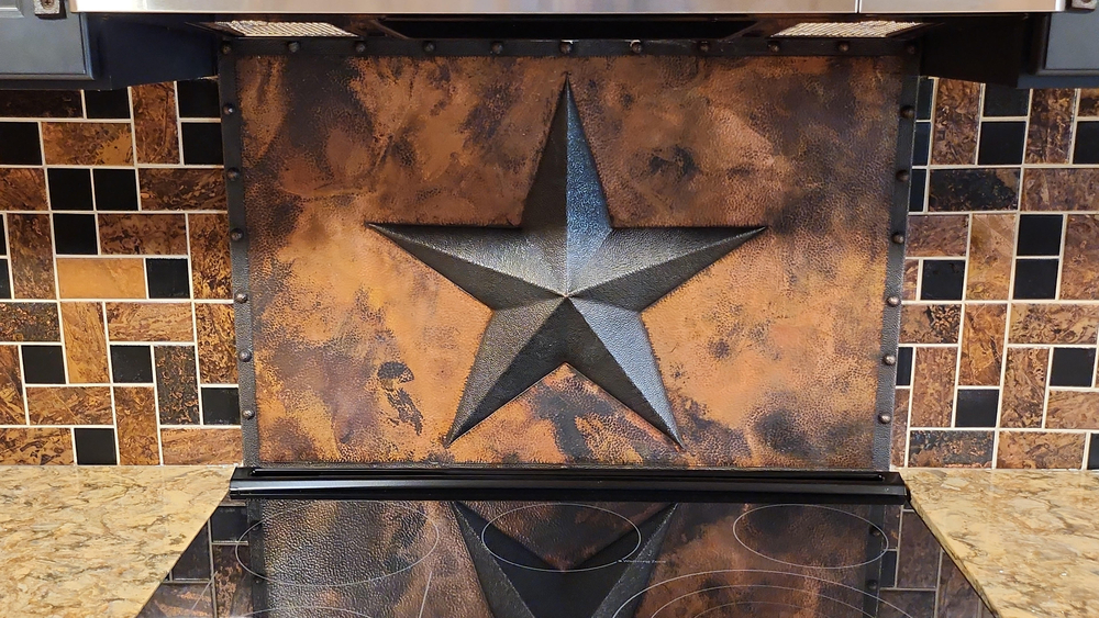 Large 30" x 20" Gorgeous TEXAS STAR Copper Backsplash Tile | Copper Tiles