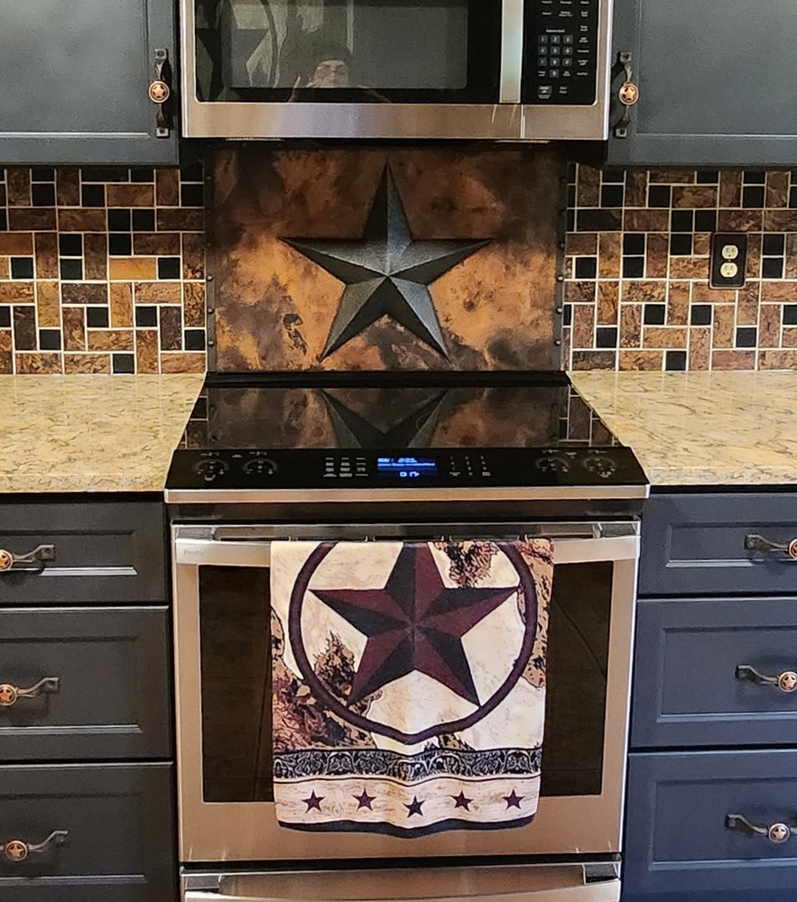 Large 30" x 20" Gorgeous TEXAS STAR Copper Backsplash Tile | Copper Tiles