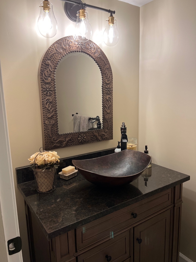 20" Oval Roman Copper Vessel Bathroom Sink | Vessel Sinks