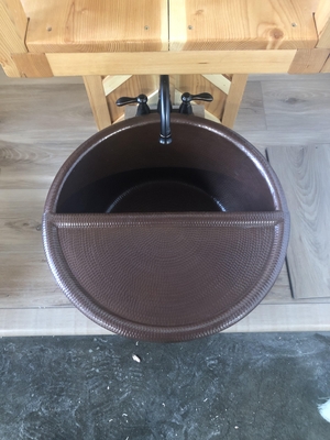 20" Antimicrobil Copper Pedicure Foot Spa Hand Hammered | Pedicure Bowls
